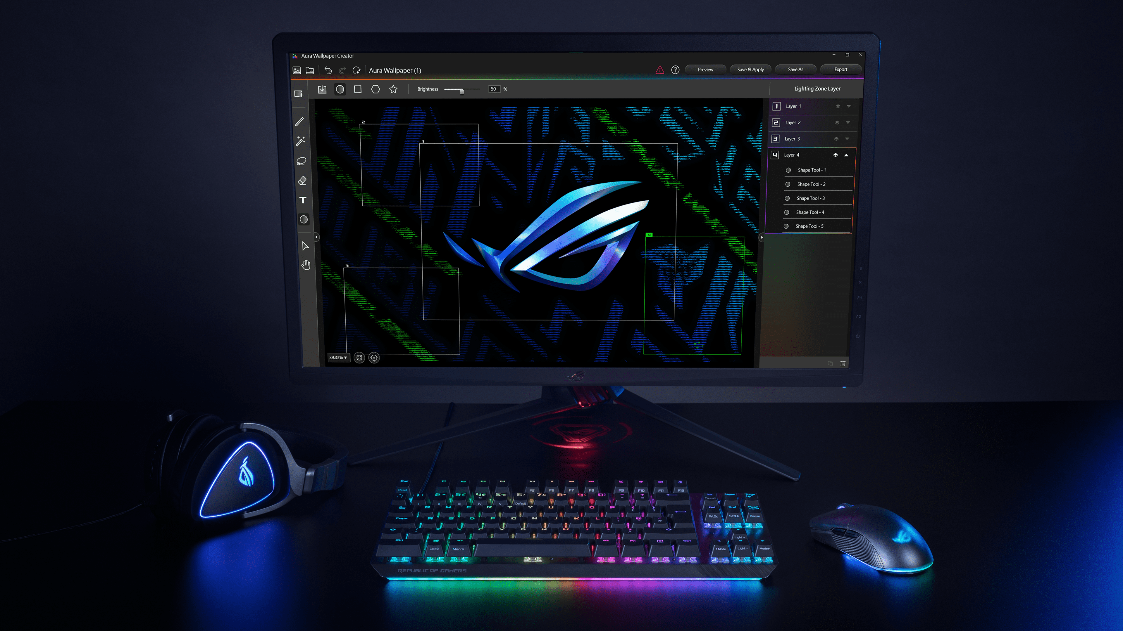 iF Design - Aura Wallpaper in ROG Aura Lighting System