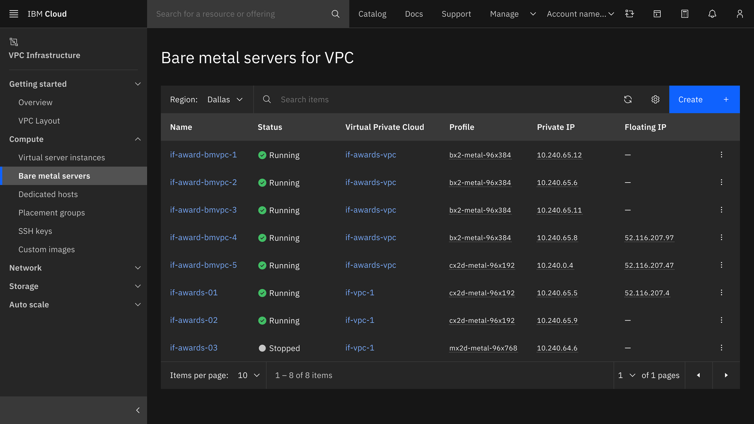 iF Design - IBM Bare Metal Servers for VPC