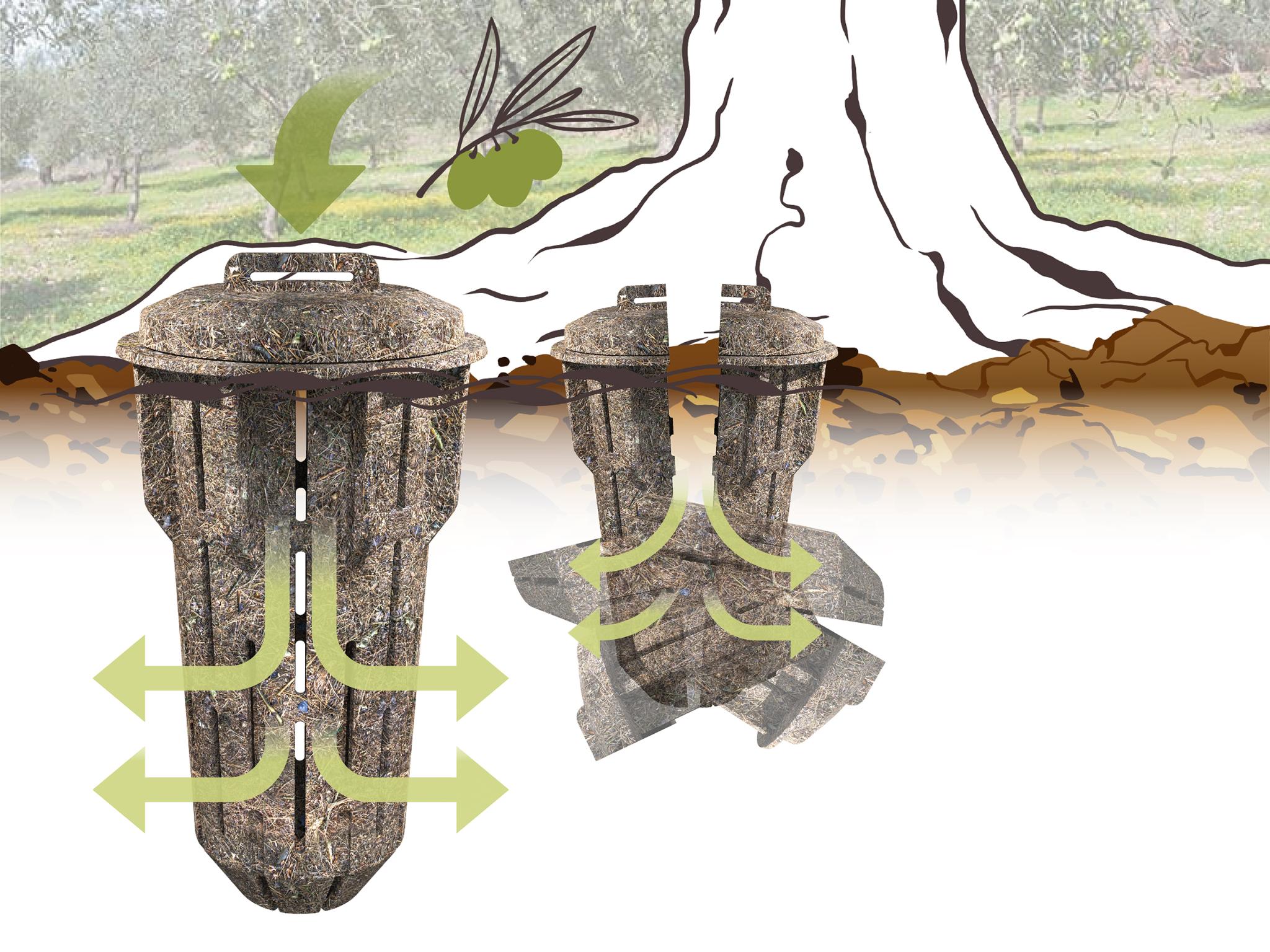 iF Design - Mycelial Composting Tube
