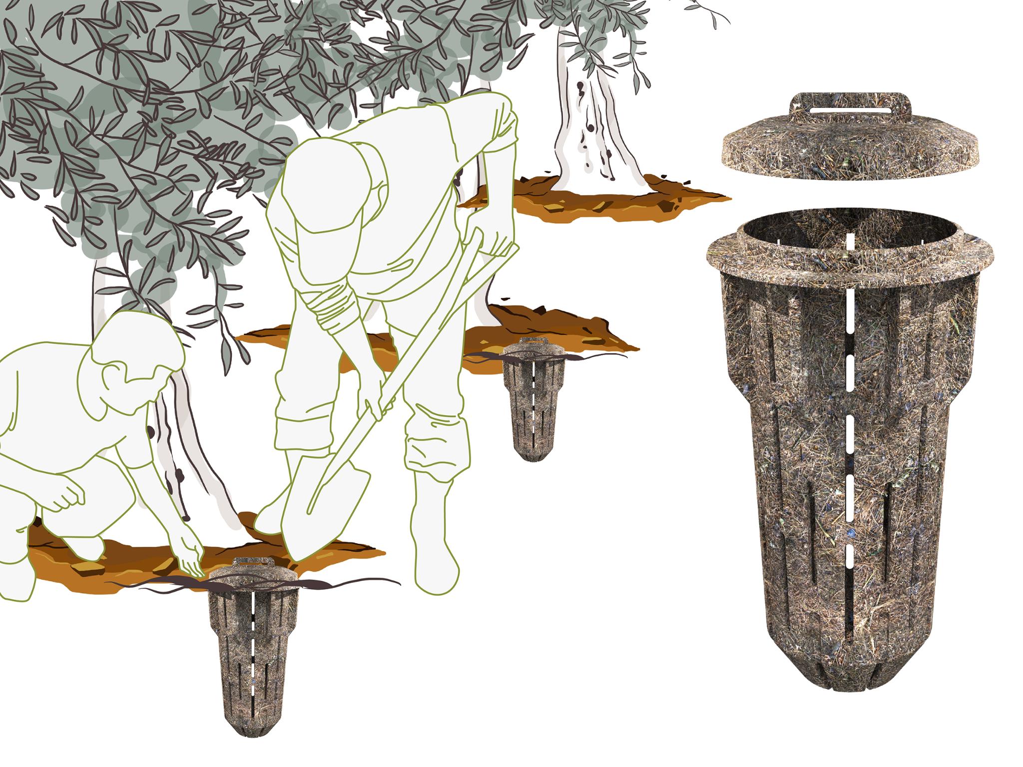 iF Design - Mycelial Composting Tube