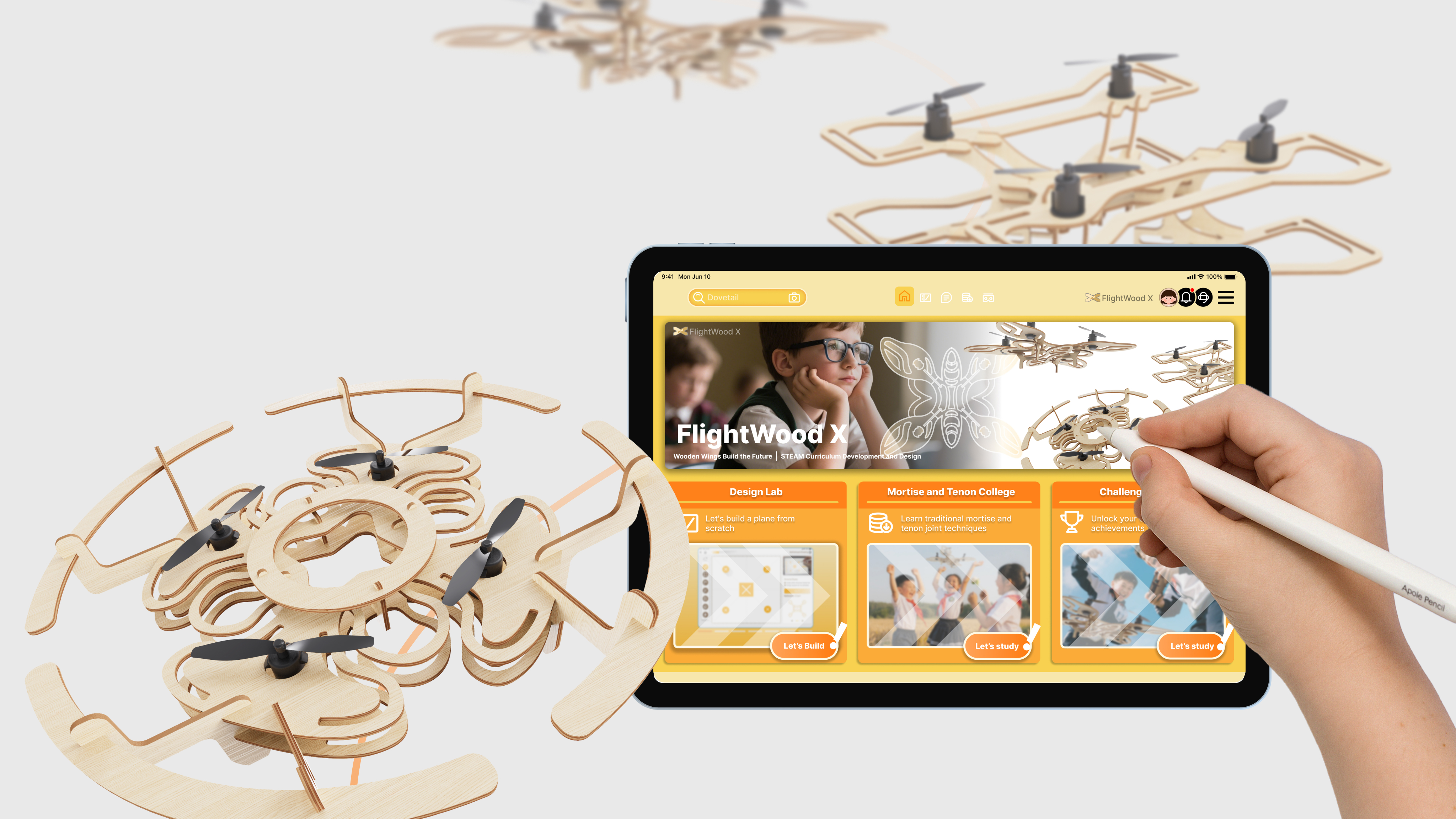 iF Design - Flight Wood X——Wooden Drone Course Service System