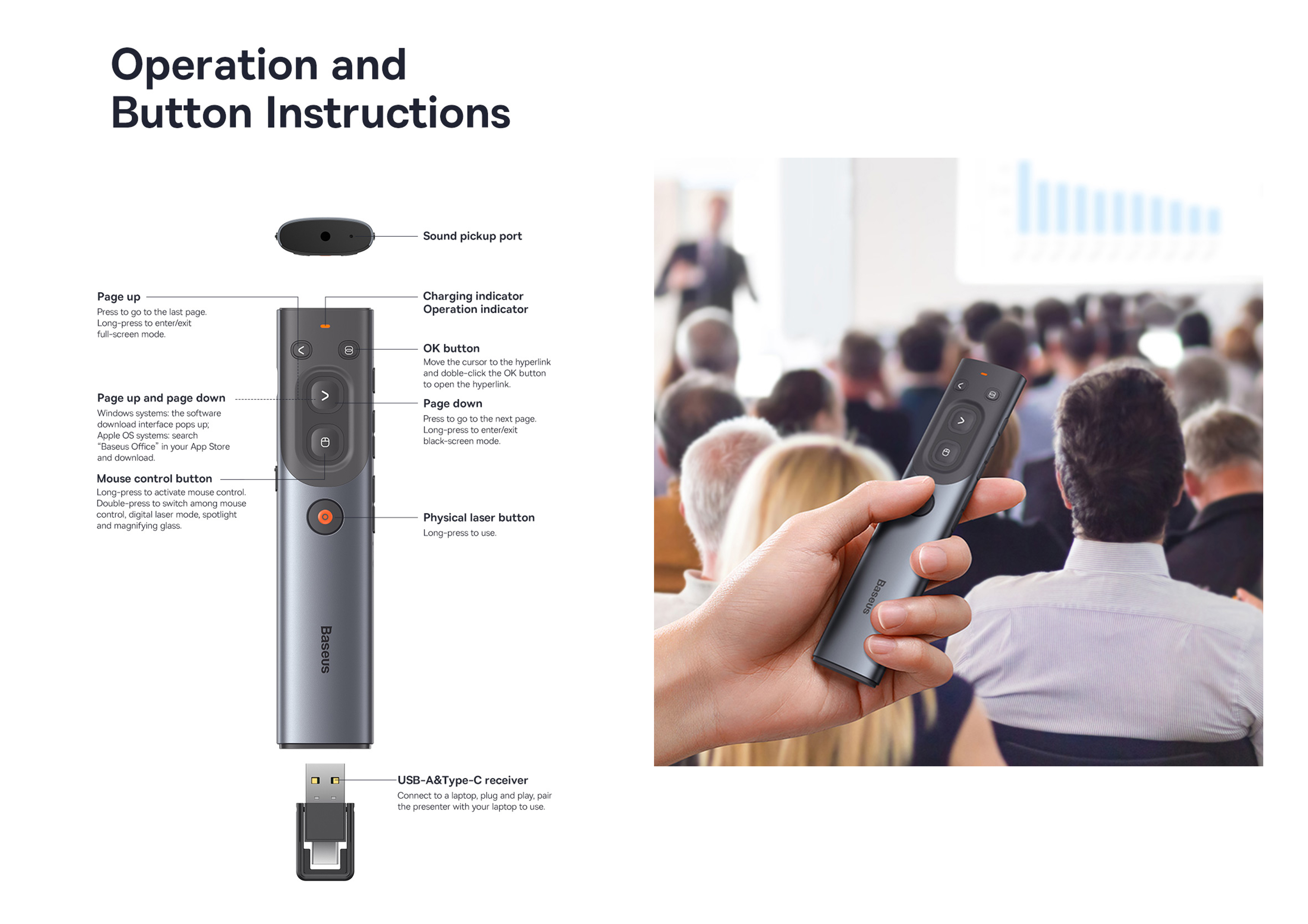 iF Design - Orange Dot AI Wireless Presenter