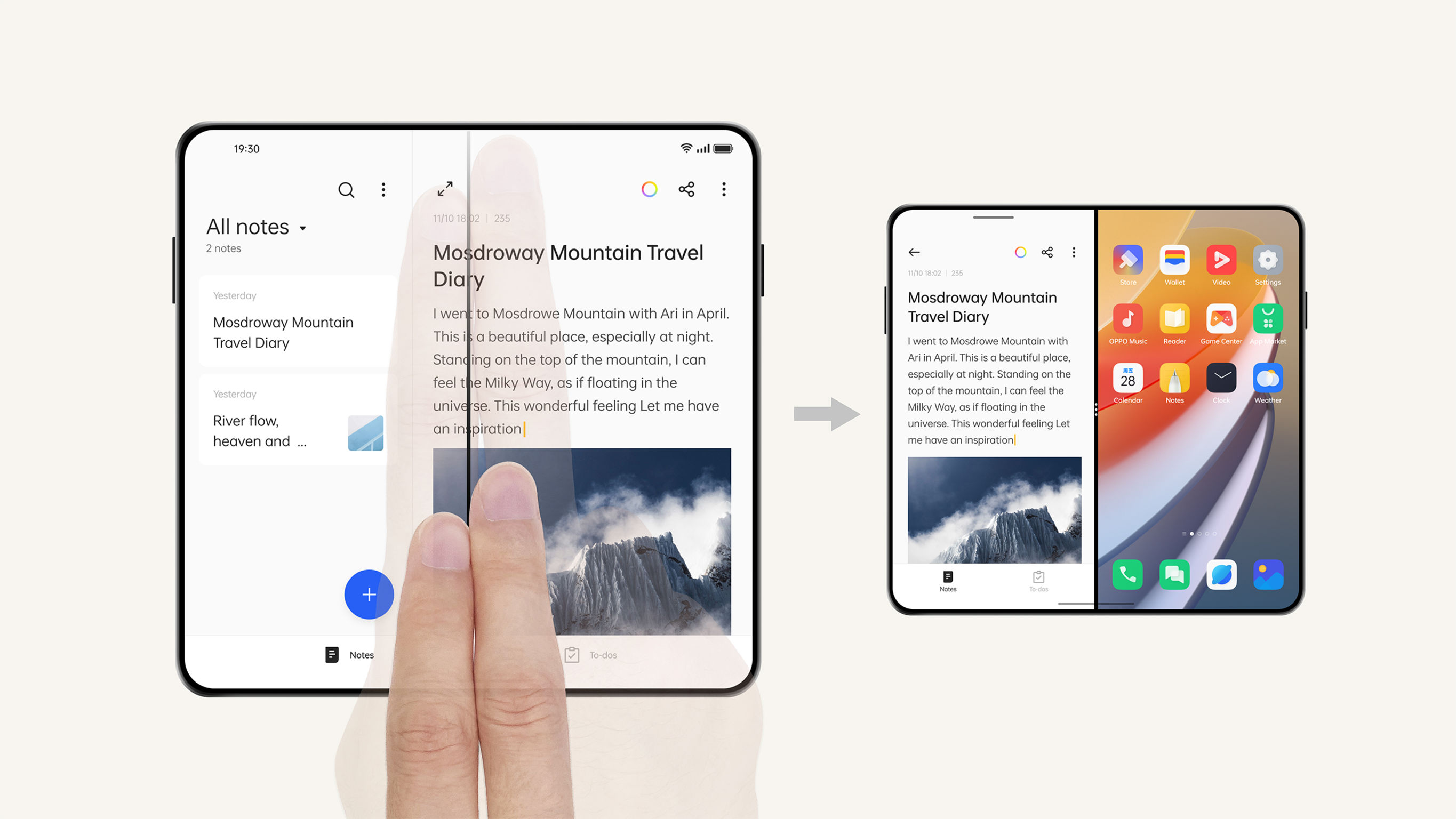 iF Design - Two-finger Split Screen Function