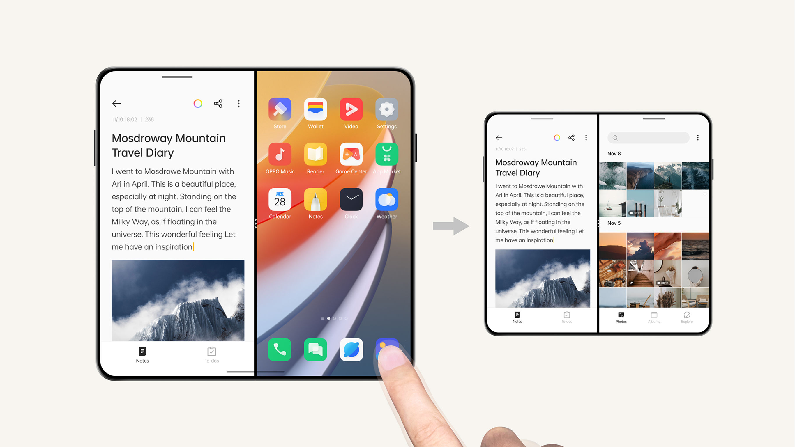 iF Design - Two-finger Split Screen Function